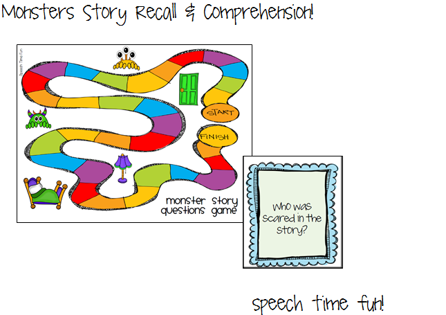 Monsters Story Recall & Comprehension - Speech Time Fun: Speech and ...