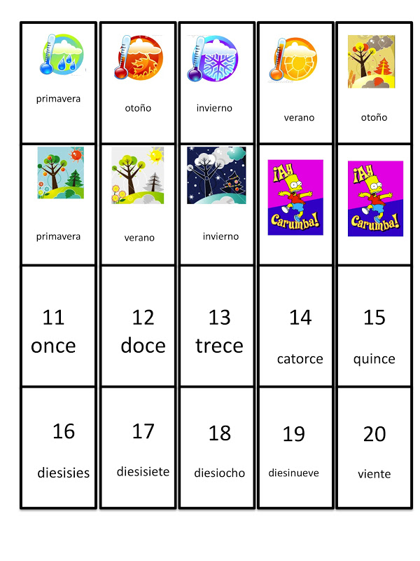 Spanish Simply: ¡Ay, caramba! Vocabulary Review Game