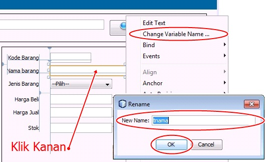 Cara Mengganti Nama Variabel di Netbeans