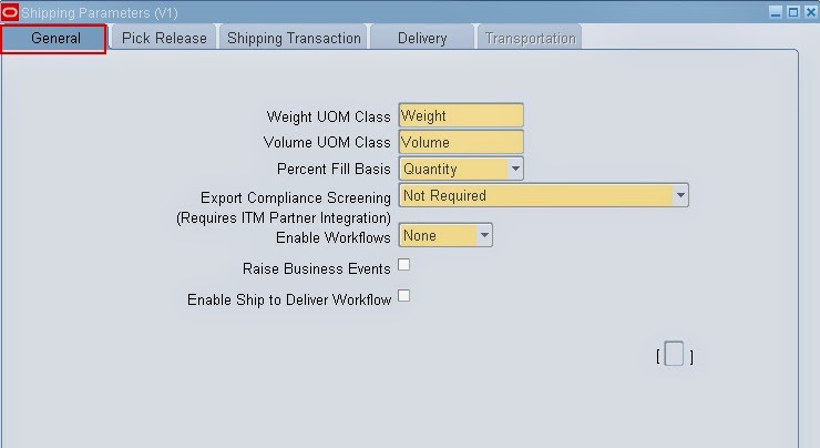 Shipping Parameters Quick Reference |Simplifying Oracle E Business Suite