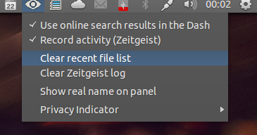 Unity Privacy Indicator: Quickly Enable Or Disable Dash Online Search Results Or Zeitgeist ...
