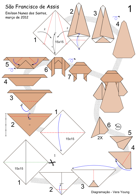 Esquema origami - Imagui