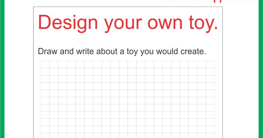Design a Toy Worksheet | Your Therapy Source - www.YourTherapySource.com