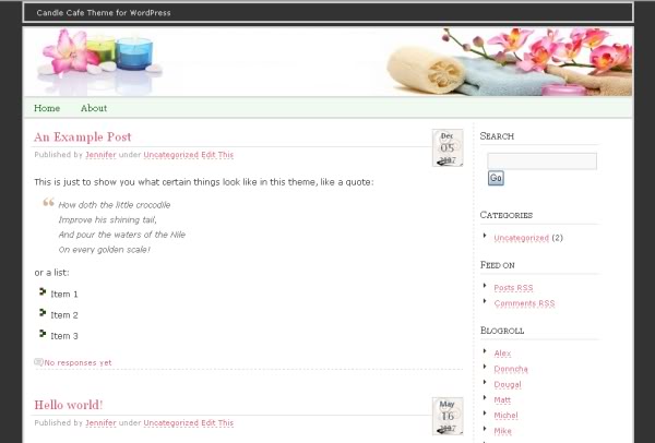 Free Wordpress Blue Butterfly Web2.0 Theme