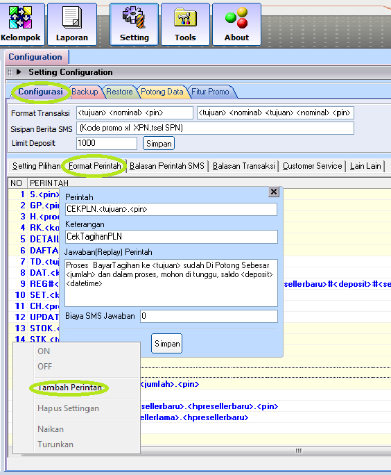 Setting PPOB ke JM ~ mdengine | server pulsa