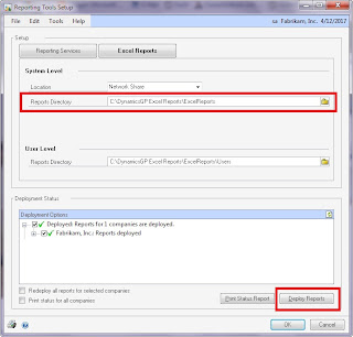 Microsoft Dynamics Consulting: Deploying Excel Reports MS Dynamics GP 2010
