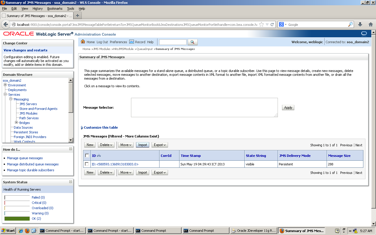Nostra Technology: Pembuatan SOA Application (BPEL, JMS Adapter dan file adapter) Part 2