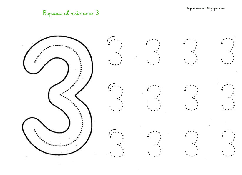 NUEVO BLOG: x1ed.blogspot.mx: El Número 3 (Fichas de Trabajo)