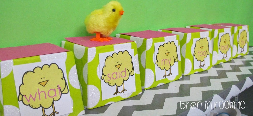 bren in room 10 : FREEBIE ~ Editable Chicks for Sight Word Game