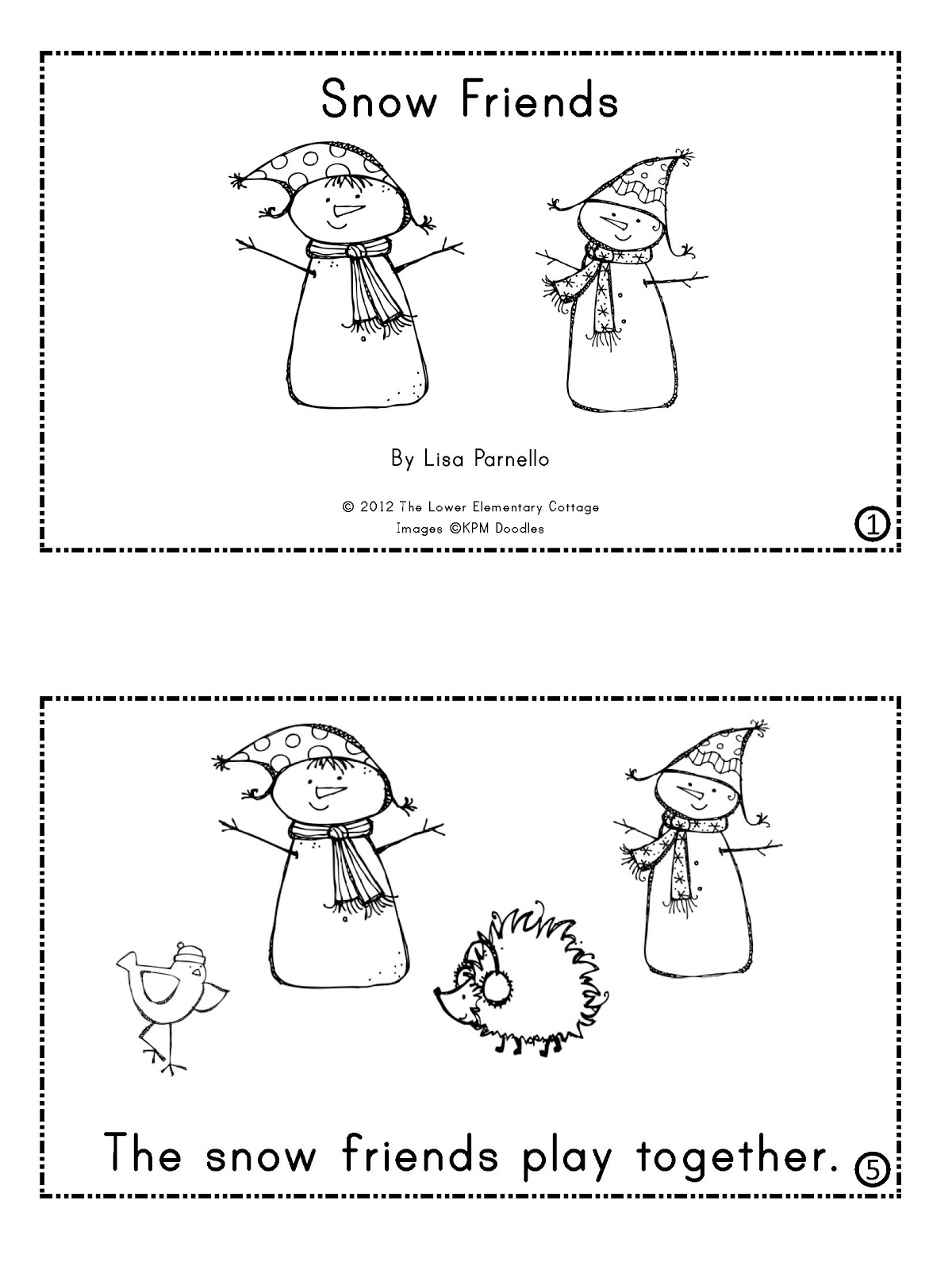 The Lower Elementary Cottage: Freebie Friday Snowman Emergent Reader