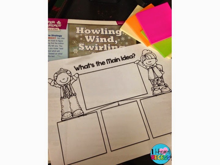 Main Idea {Freebie} - I {heart} Recess