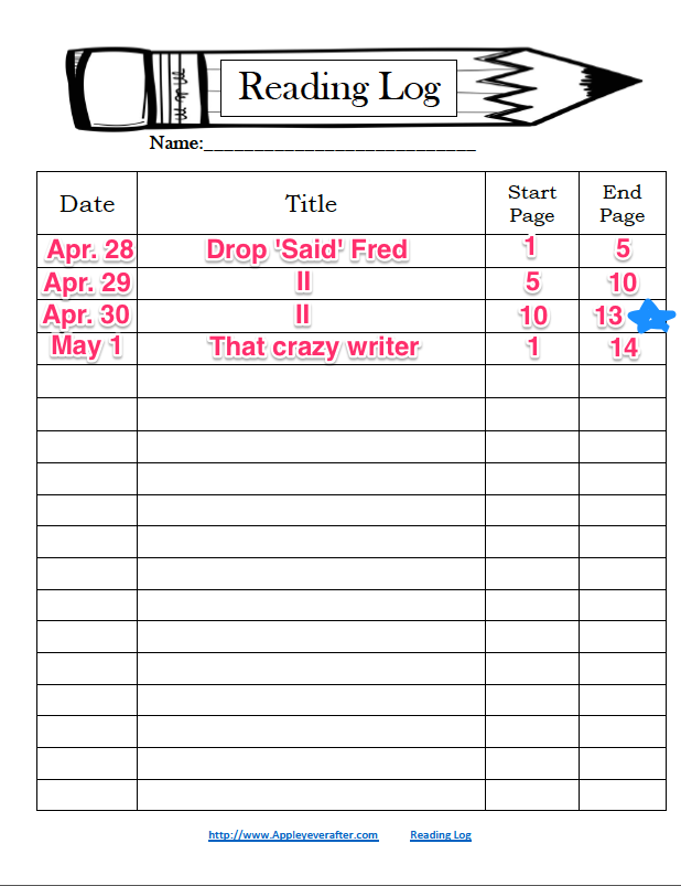 Reading Log - Freebie! - Apple-y Ever After