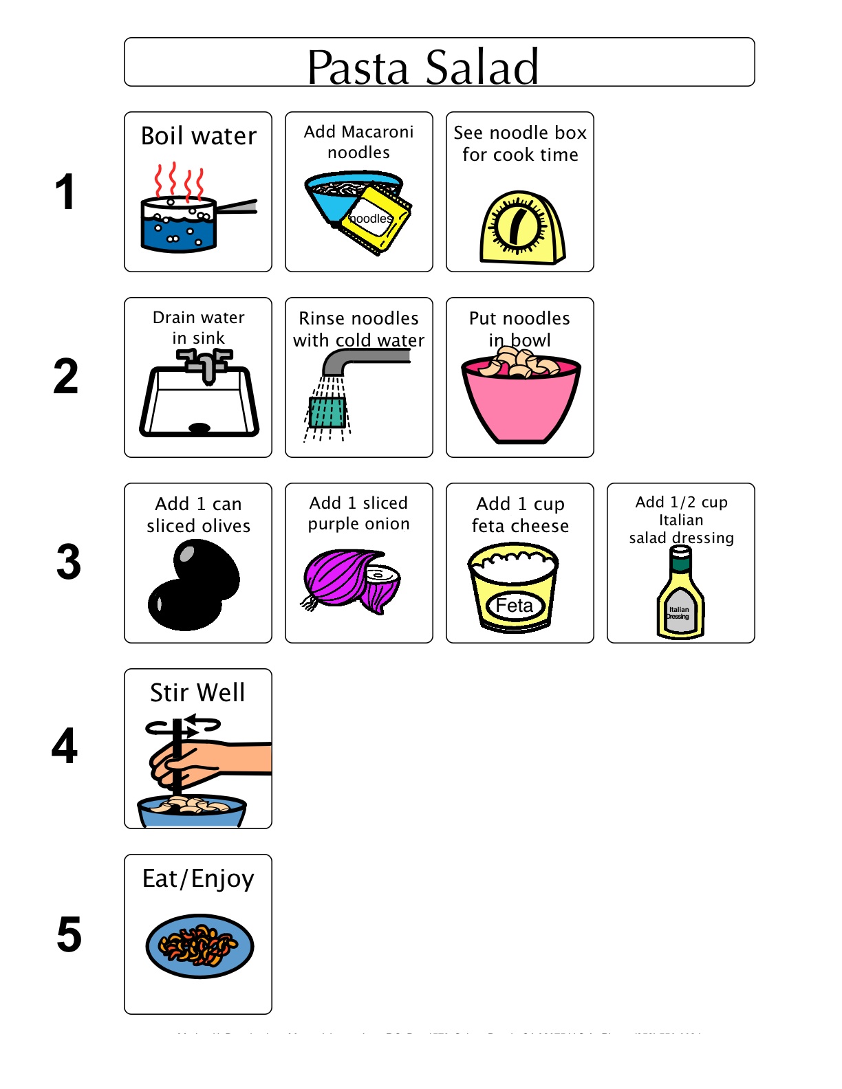 COOKING WITH AUTISM: Pasta Salad Anyone?