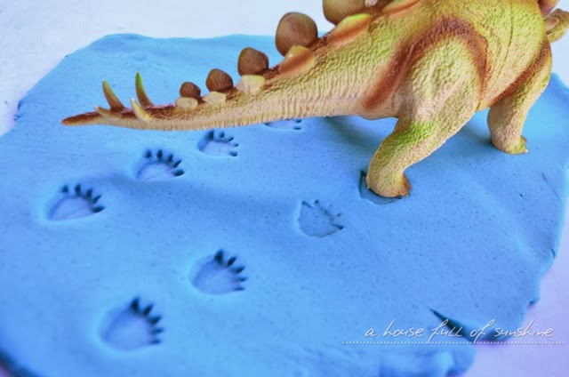 Dino week - Dinosaur playdough fossils - A House Full of Sunshine