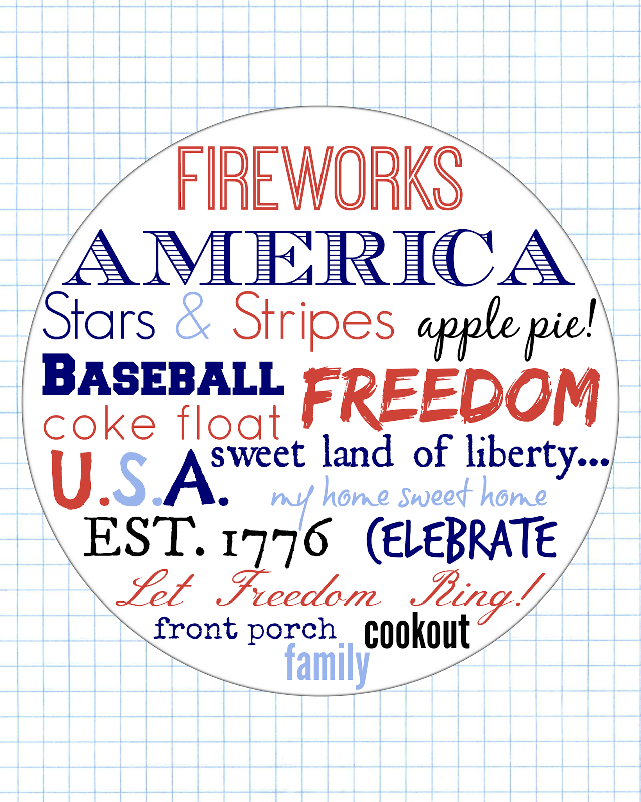 The Life of Jennifer Dawn: Happy Fourth of July and a Patriotic Printable