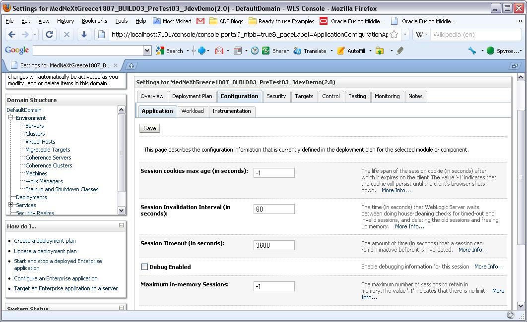OracleFusionMiddleWare 10g,11g and AIA: Set session timeout in Weblogic OracleFusionMiddleWare 10g,11g and AIA: Set session timeout in Weblogic