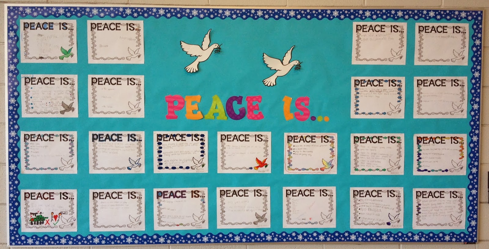 What Peace Means to Me - My January Bulletin Board - Mrs. O Knows