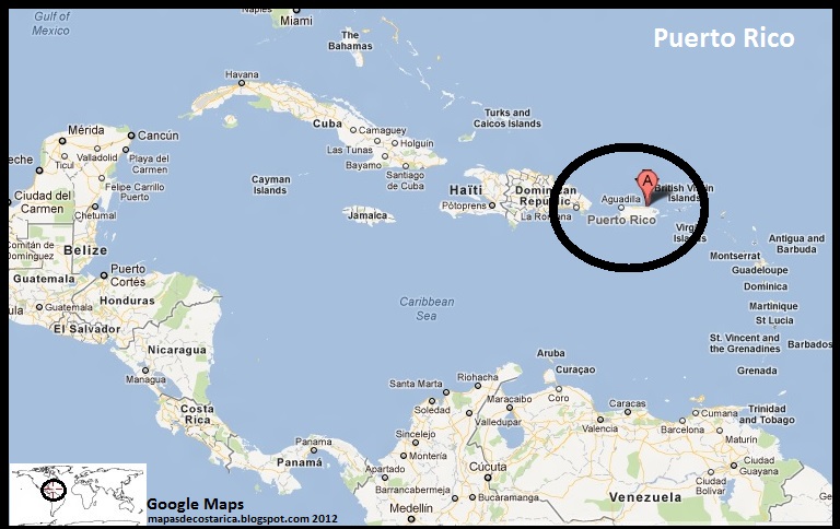 Puerto rico en el mapa - Imagui