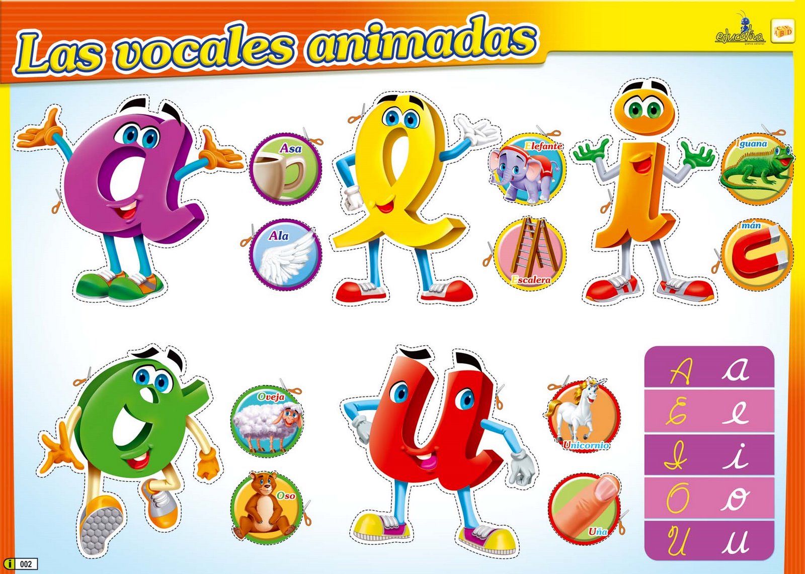 Lasvocales en cursiva - Imagui