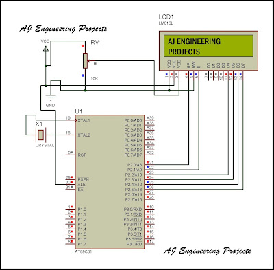 Electronics Projects: 8051 4 Bit LCD Interfacing Tutorial