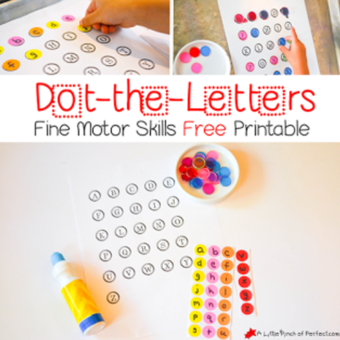 Dot-the-Letters: Printable Activity for Kids - A Little Pinch of Perfect