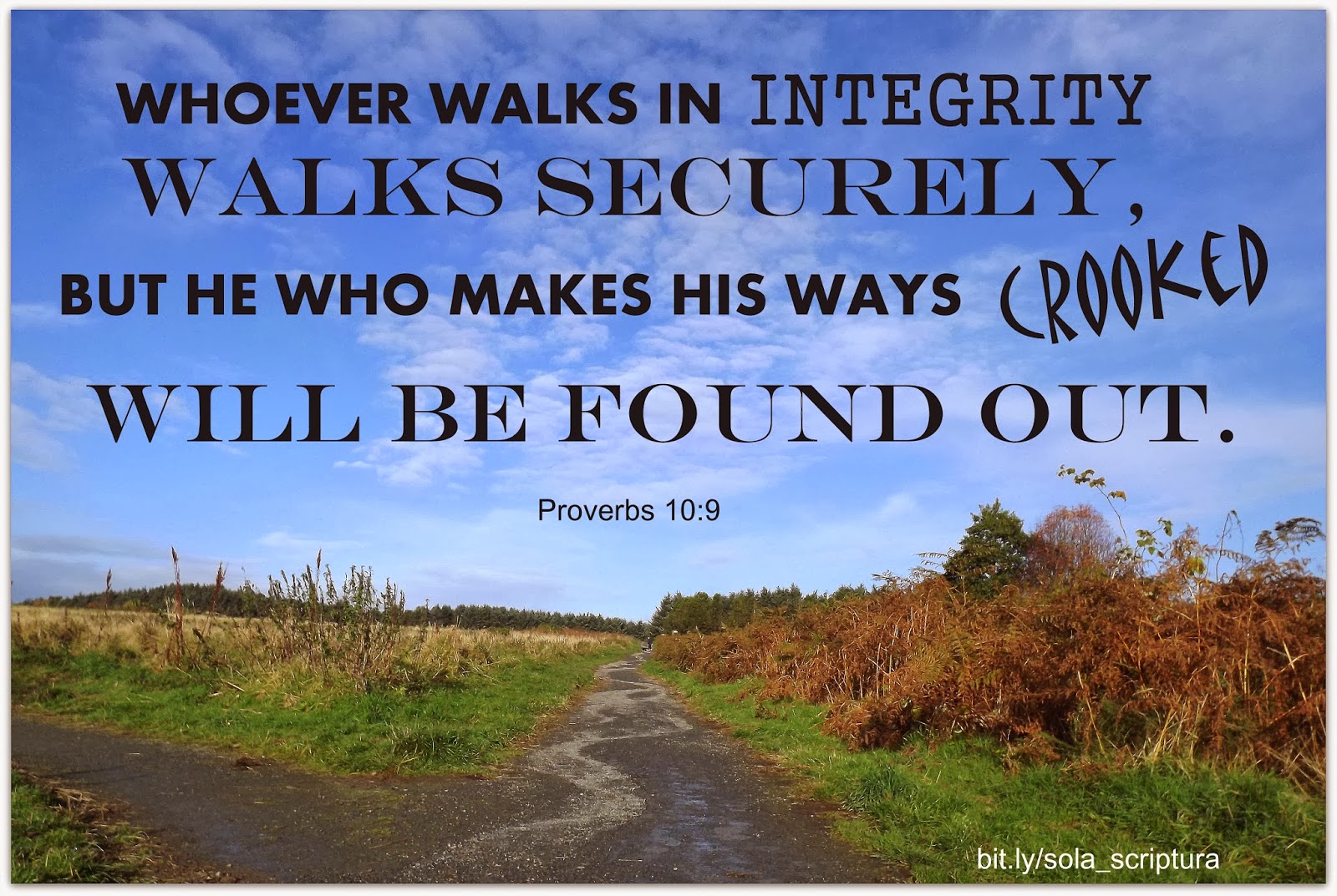 Sola Scriptura: Proverbs 10:9