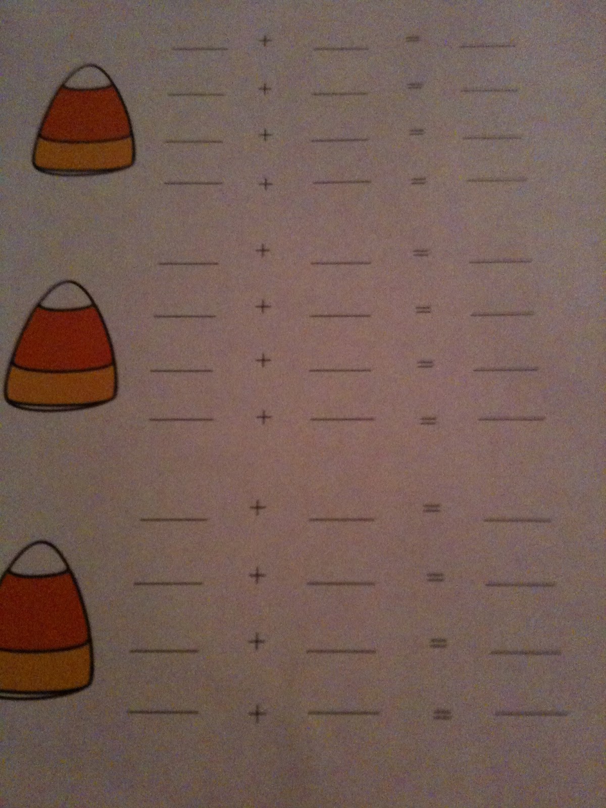 Yum! Candy Corn Fact Families - Classroom Freebies