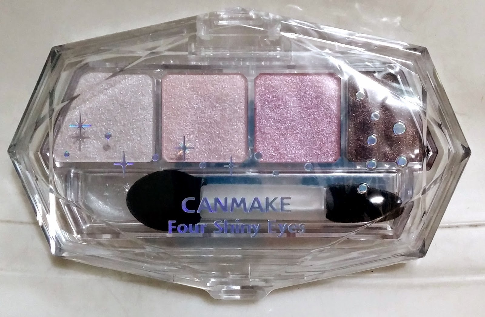 Canmake Four Shiny Eyes #01 Strawberry Chocolate - WateryScenery