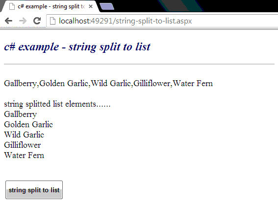 C Example String Split To List c-example-string-split-to-list