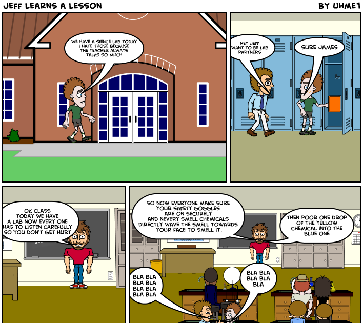 Lab Safety Comic Strip Examples at Joi Williams blog