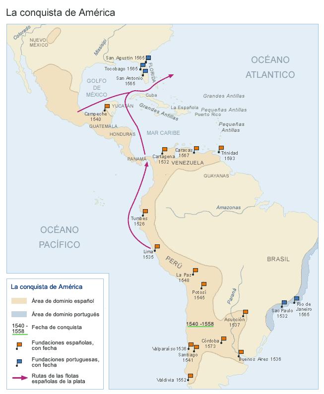 mapas de conquistas: mapas de la conquista
