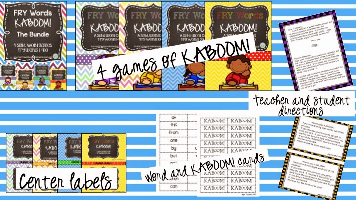 The Best of Teacher Entrepreneurs: Language Arts - FRY Words KABOOM ...