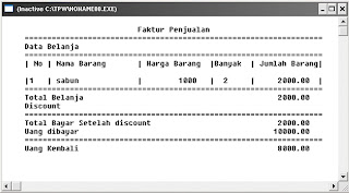 Program Kasir pada Pascal | Arfah