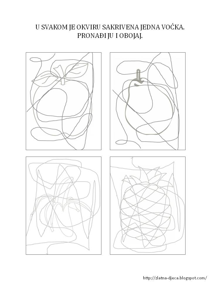 Zlatna djeca: Radni listovi za predškolce