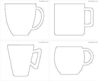 Four Coloring: Free printable Mug coloring pages for kids