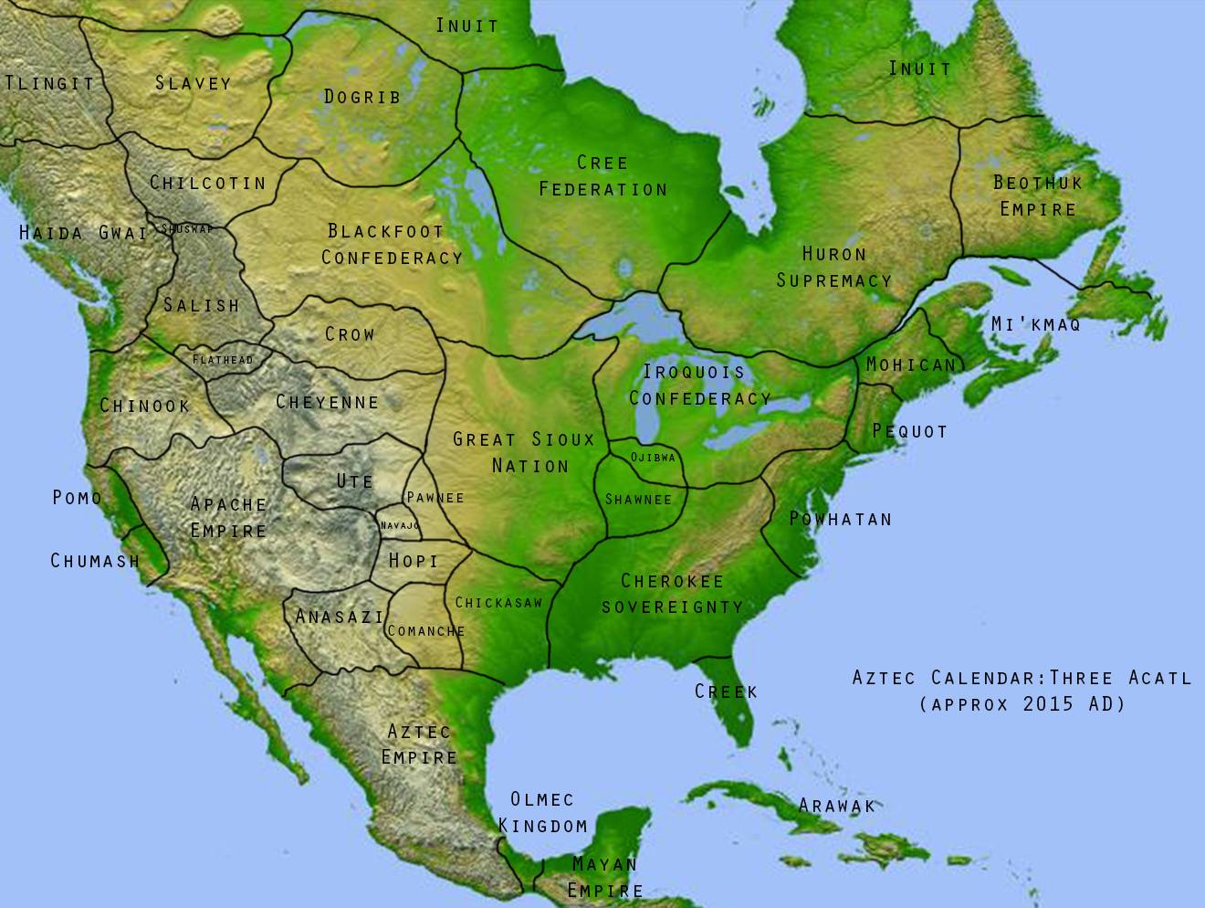 Alternate History Weekly Update Map Monday A Map Where Europe Never Discovered America By alternate-history-weekly-update-map-monday-a-map-where-europe-never-discovered-america-by