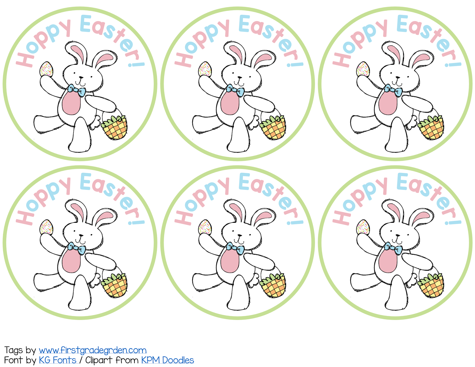 First Grade Garden: Hoppy Easter! Freebie