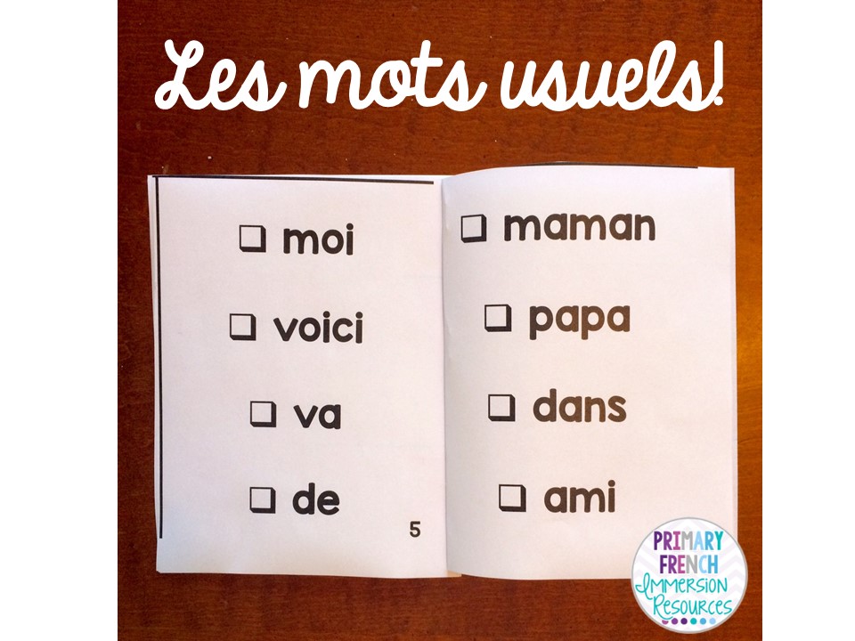 Les mots usuels - Primary French Immersion Resources