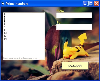 Prime numbers in Visual Basic 6.0 | LimeProgramming - Programming Tutorials
