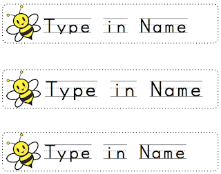 **FREEBIE** Printable Desk Tags - Bumblebees