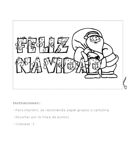 Tarjeta Navideña para colorear - COLOREA TUS DIBUJOS