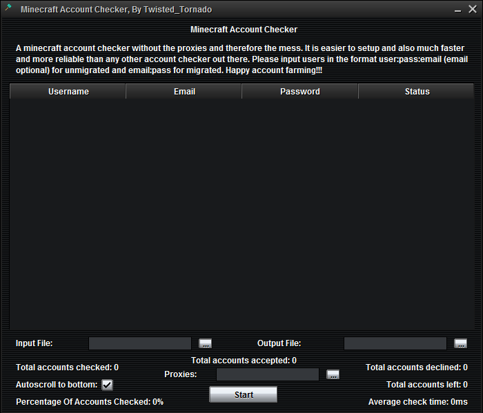 Minecraft Account Checker/Cracker/Scraper Avec une Grosse Liste De Proxy! | La Cachette Du Net