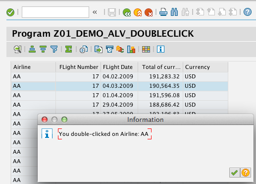 ABAP ALV Double Click