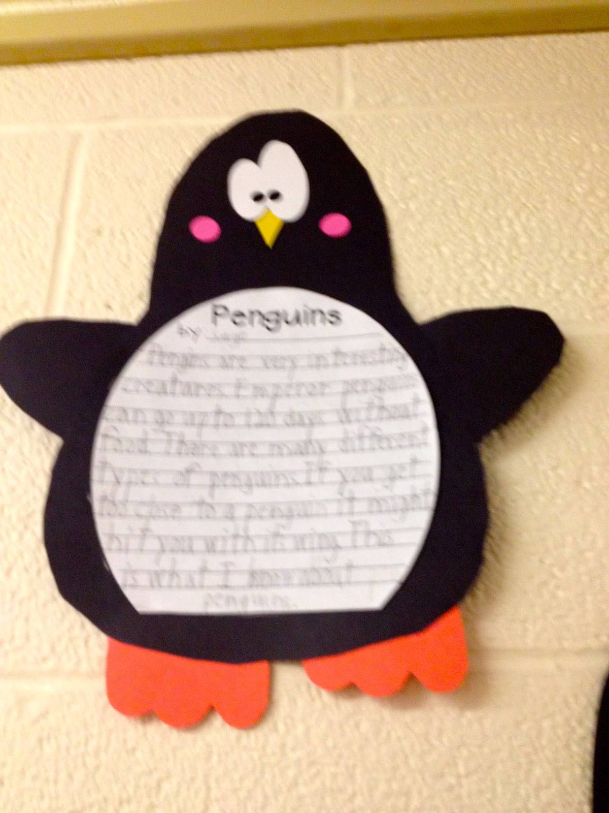 Penguin Writing Template