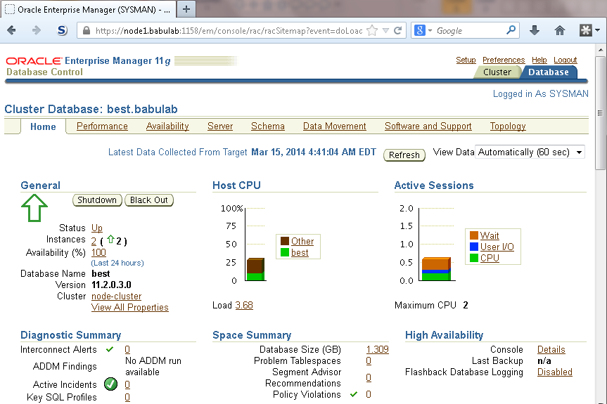 Oracle: Enable Oracle Enterprise Manager 11g Database Control Release ... Oracle: Enable Oracle Enterprise Manager 11g Database Control Release ...