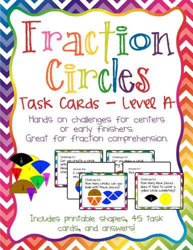 The Puzzle Den: Fraction Circles Level A