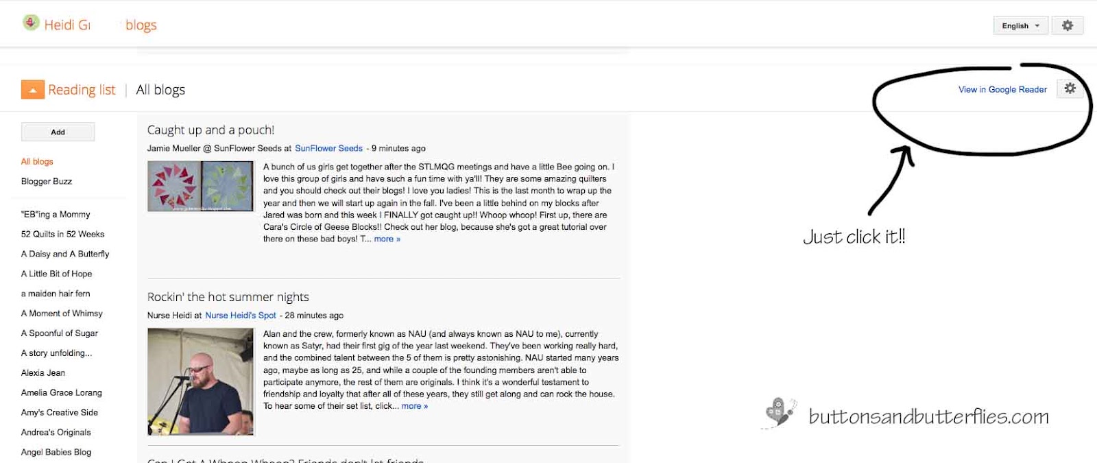 Buttons and Butterflies: Google Reader: A Tutorial