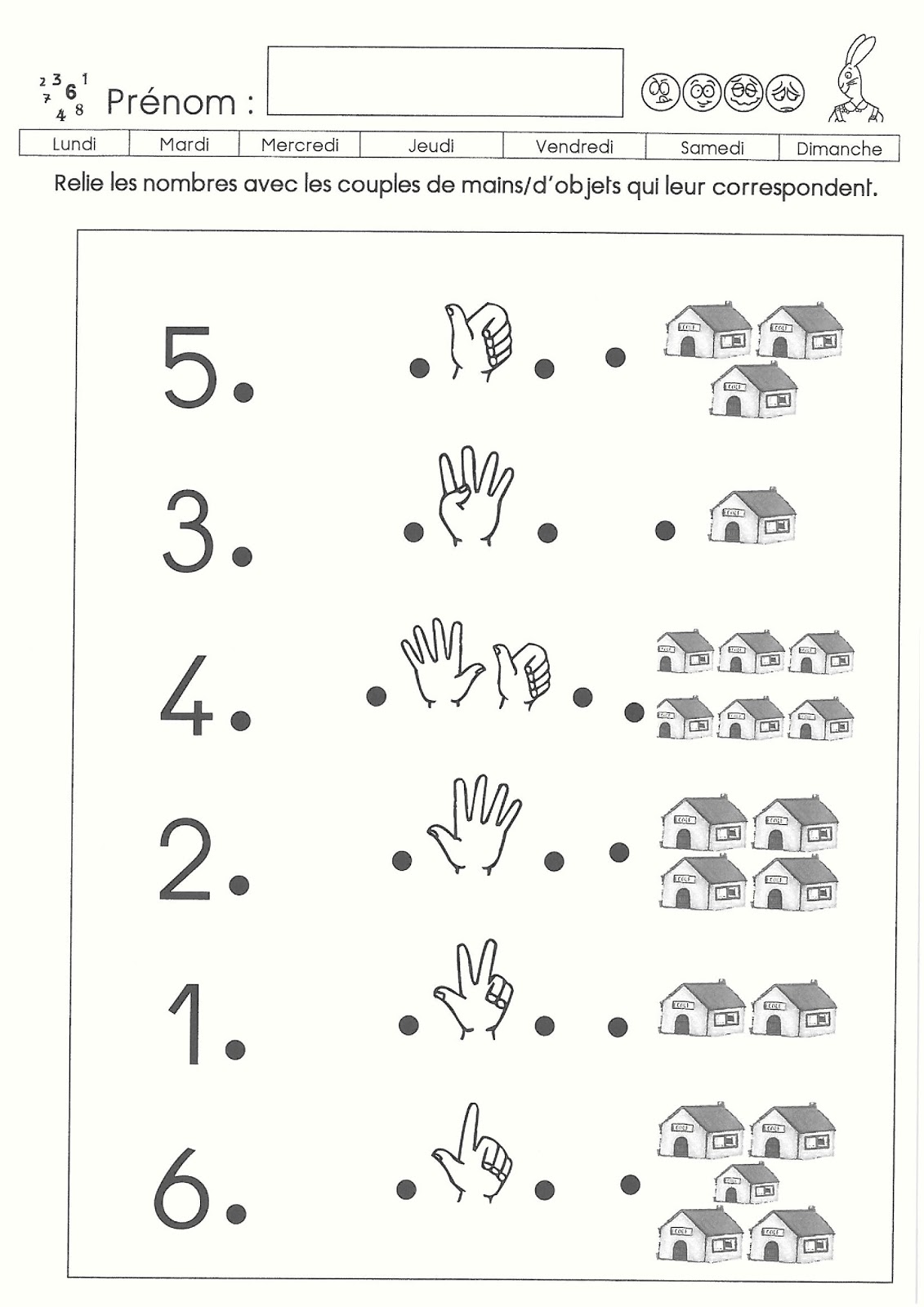 Maternelle: La rentrée de la maîtresse, exploitation, mathématiques (1)