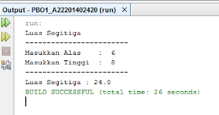 Cara Membuat Hitungan Luas Segitiga di JAVA NETBEANS
